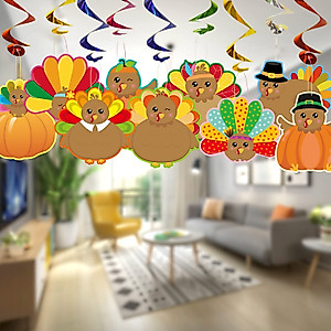 Turkey Cutouts 54 Pcs Thanksgiving Cut-Outs Fall Decor for Party Classroom Decoration