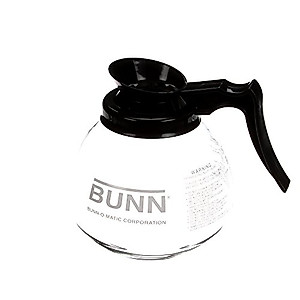 BUNN Coffee Pourer 64 oz. Glass Decanter with Black Handle 42400.0101, Clear