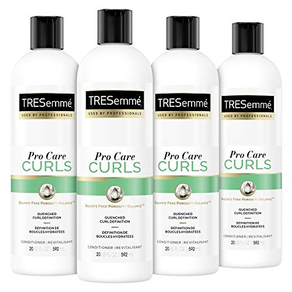 TRESemmé Conditioner Sulfate-Free for Curly Hair Pro Care Curls are Defined, Hydrated, and Frizz-Free 20 oz 4 Count