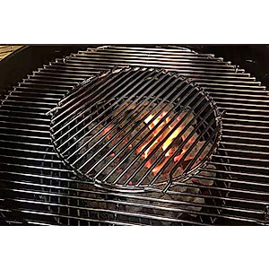 GasSaf Grill Grates Replacement for Weber 8835, 22.5 inch Charcoal Grills, Kettle, Performer, Master-Touch and Others, 21.5 Inches Gourmet BBQ System Hinged Stainless Steel Cooking Grate Grids