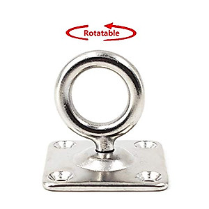 M5 Swivel Ceiling Mount Hook Heavy Duty 304 Stainless Steel for Yoga Swing Boat Rigging Marine Deck Hardware(4PCS)