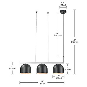 Globe Electric 60758 Novogratz x Globe Pendant, Matte Black