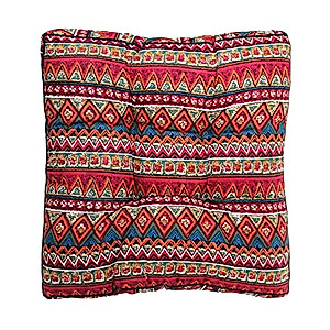 TUNKENCE Chair Mat Chair Cushions Cute Bohemian Outdoor Patio Chair Seat Pads Square Floor Pillow Kitchen Chair Seat Cushion Pads for Patio Porch Swing Garden Kitchen,19.7Inch