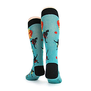 Foot Traffic - Men's Sports-Themed Socks, Fits Men's Shoe Sizes 7-12 (Sumo)