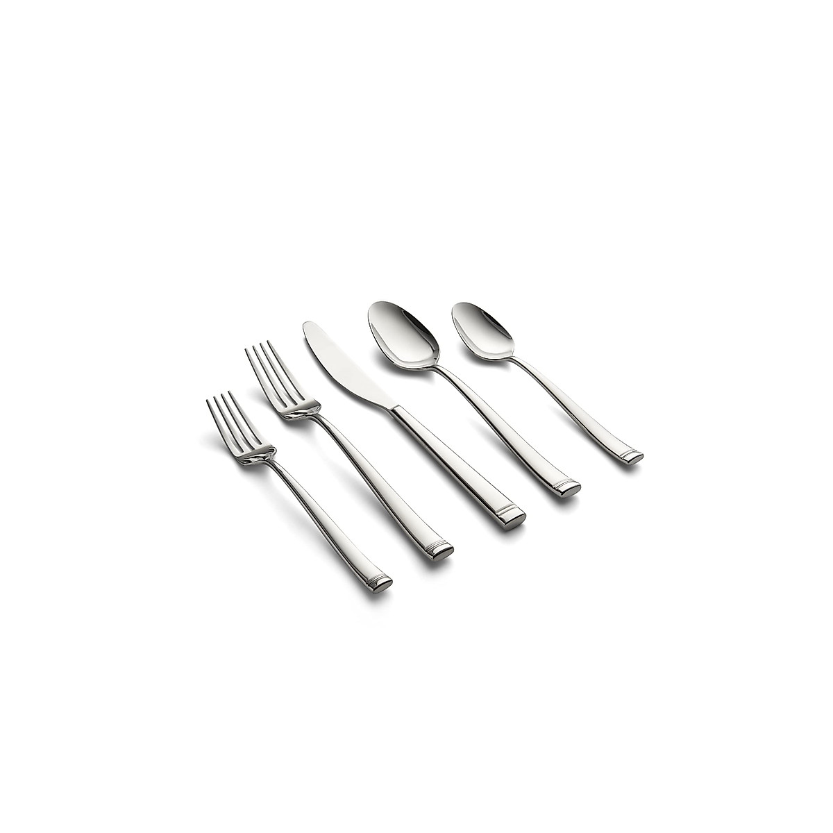 Cambridge Silversmiths Kingsland Mirror 20 Piece Flatware Set, Service for Four, silver