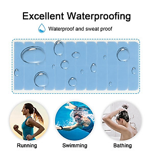 SUYYA 60 Pieces Hair Extension Tape Tabs Double Sided Extension Tapes for Replacement 4cm x0.8cm (Blue)