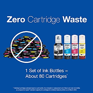 EPSON 502 EcoTank Ink Ultra-high Capacity Bottle Yellow Works with ET-2750, ET-2760, ET-2850, ET-3750, ET-3760, ET-3850, ET-4850, and other select EcoTank models