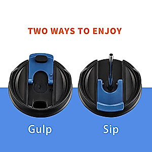 CIVAGO 24 oz Insulated Coffee Mug with Lid, Stainless Steel Coffee Travel Mug with Handle, Double Wall Vacuum Tumbler with Lid and Straw,Thermal Coffee Cup, Black