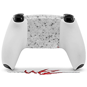 WraptorSkinz Skin Wrap compatible with Sony PS5 DualSense Controller Marble Granite 10 Speckled Black White (CONTROLLER NOT INCLUDED)