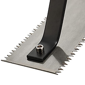 PoPoHoser Weed Grass Cutter, 66 Inch Grass Whip with Double Edged Serrated Blade - Steel Metal Manual Sod Cutter Hand Tool for Weeding Overgrown Weed in Garden Yard Lawn (2 Blades)