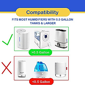 Humidifier Demineralization Cartridge Cleaning Filter Compatible with LEVOIT, GENIANI, EVERLASTING, Also Works with All Humidifiers Caliber Larger Than at Least 1.3 in Diameter (20 Cartridges)