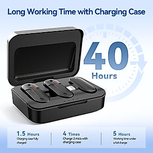 MAXTOP Wireless Lavalier Microphones for iPhone, Android, and Camera- 2.4G Video Recording Mic for Interview, Vlog, YouTube, TikTok