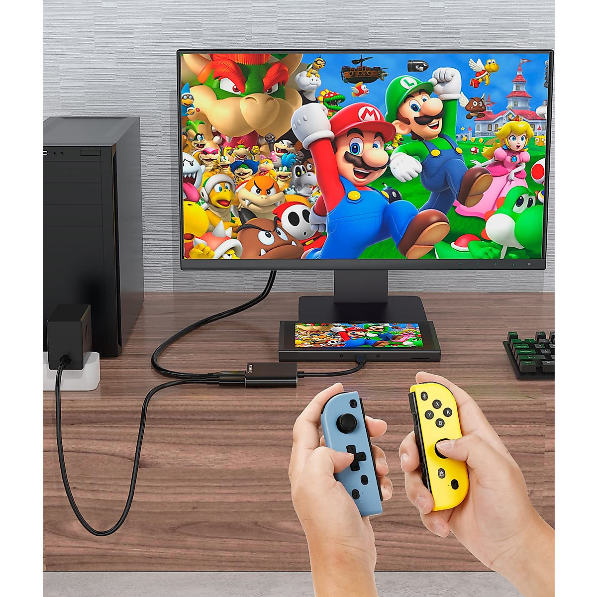 YCCTEAM Switch Dock for Nintendo Switch/OLED, USB C to HDMI TV for Nintendo Switch, Portable 4K Switch Adapter Docking Station for TV/Steam Deck/Samsung DeX/PC, and More