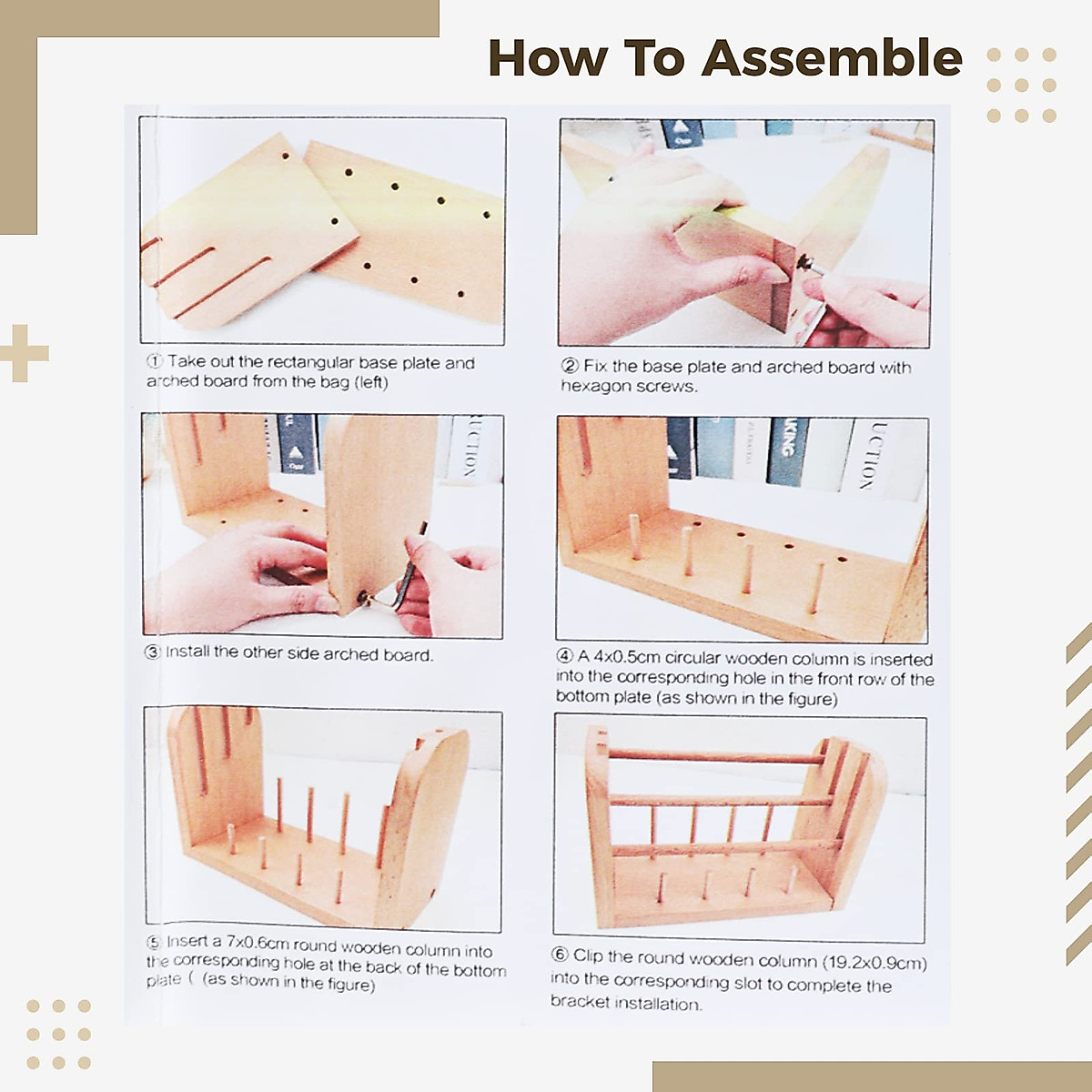 BATTIPAW Yarn Holder Wool Yarn Spindles, 3 Spools + 8 Spools Wooden Thread Holder for Embroidery Quilting Sewing, Multifunctional Beech Thread Rack Organizer for Crochet and Knitting