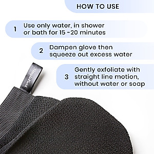 SimpleField Korean Exfoliating Mitt for Remove Dead Skin. 2 Pack 100% Viscose Kessa Deep Exfoliating Gloves for Body Scrub, Keratosis Pilaris and Self Tanning. Easily Smooth Skin Surface.