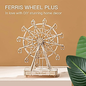 Rowood 3D Puzzles for Adults, Model Kits for Adults, Wooden Music Box,DIY Craft Kits for Adults Teen Boy Gifts on Birthday Christmas - Ferris Wheel (232 PCS)