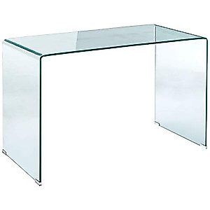 Coaster Furniture Writing Desk Clear and Chrome 801581