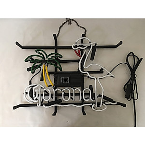 Neon Signs Corona Flamingo Palm Tree Beer Bar Bistro Real Glass Man Cave Custom Neon Sign Wall Decor