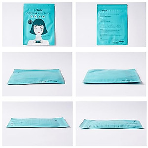 LitBaer Star-Shaped Pimple Patch Hydrocolloid Acne Stickers with Tea Tree Oil + Salicylic Acid, Cover Dot for Acne Blemish, Pimples, Whiteheads, Zit, Draw out Oil & Impurities, 112 Dots, 14mm & 10mm