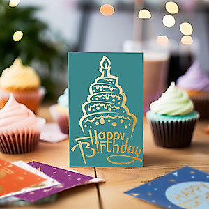 Birthday Cards Bulk Set, Cofullsky Funny Birthday Cards for Women Men Kids Gold Foil Happy Birthday Greeting Cards with Envelopes Blank Inside Assorted Birthday Card for Mom Wife Husband Boyfriend 20