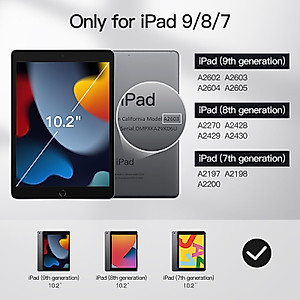 JETech Case for iPad 10.2-Inch (2021/2020/2019 Model, 9/8/7 Generation), Auto Wake/Sleep Cover (Black)