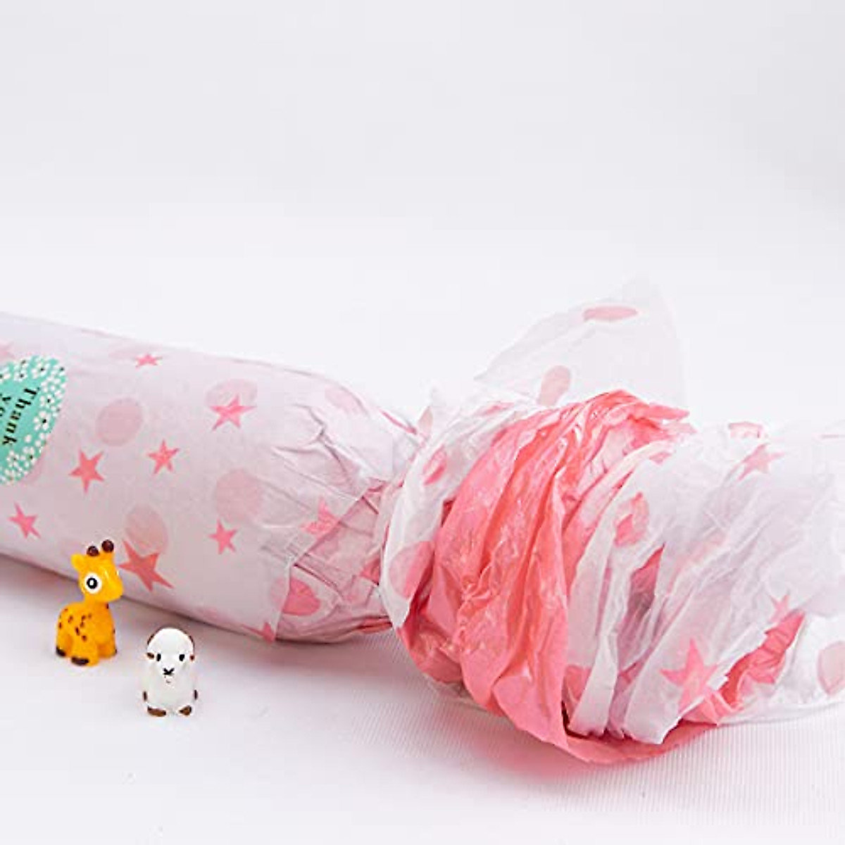 MR FIVE 50 Sheets Pink Gift Wrapping Tissue Paper Bulk,20" x 28",Tissue Paper for Gift Bags,DIY and Craft,Wrapping Paper for Weeding,Baby Shower,Birthday,Holiday