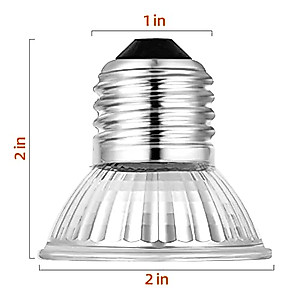 LETGOALL 2-Pack 50W Reptile Heat Lamp Bulbs, UVA + UVB Full Spectrum Sun Lamp Bulbs for Aquarium Turtle Lizard Snake Chameleons Amphibians