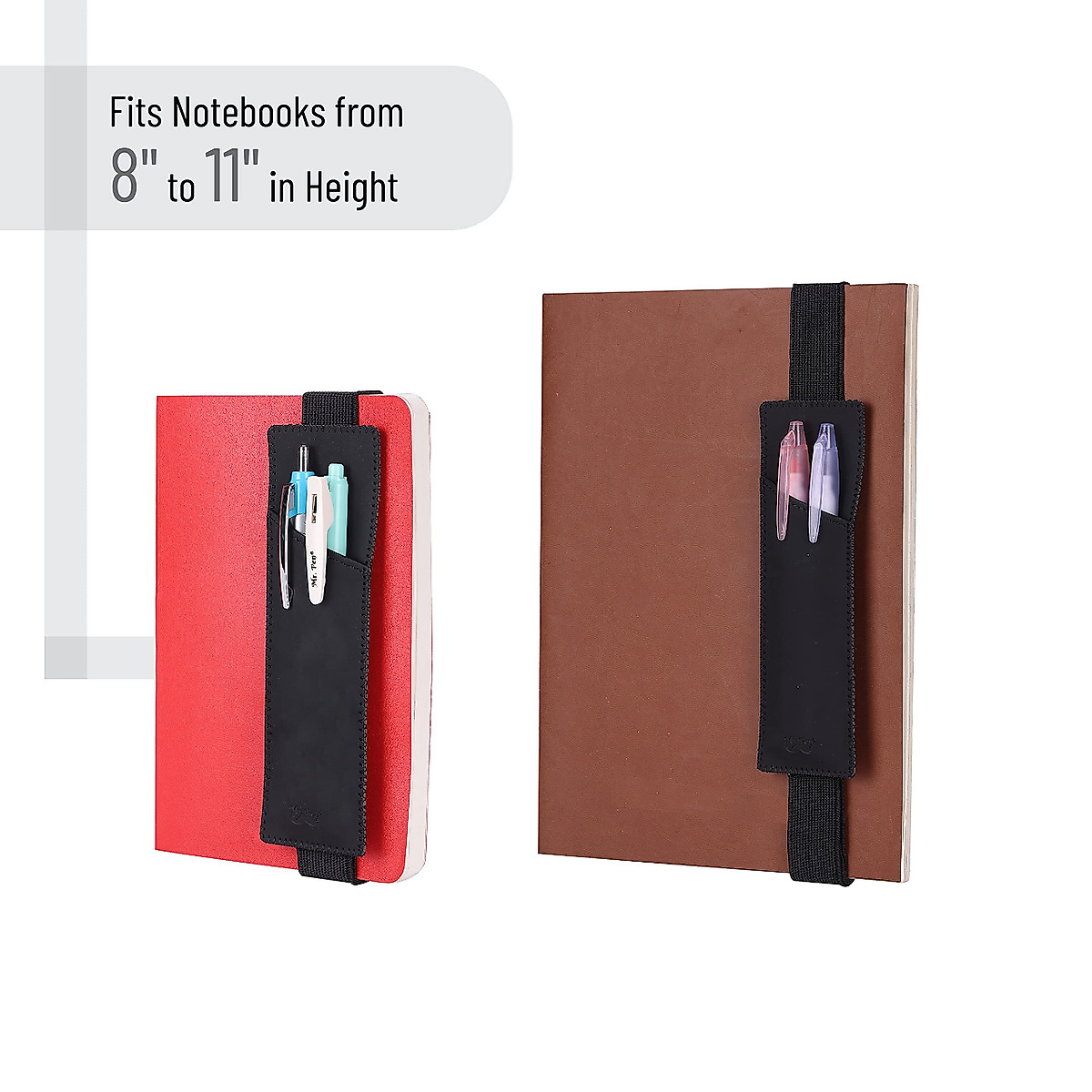 Mr. Pen- Adjustable Elastic Band Pen Holder, Pen Holder for Notebook, Notebook Pen Holder, Pen Sleeve, Journal Pen Holder, Pencil Holder for Notebook, Pen Holder Planner, Pouch with Elastic Band