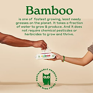 Caboo Tree-Free Bamboo Baby Wipes, Eco-Friendly Naturally Derived Baby Wipes for Sensitive Skin, 3 Resealable Peel Tab Travel Packs, 72 Wipes Per Pack, Total of 216 Wipes