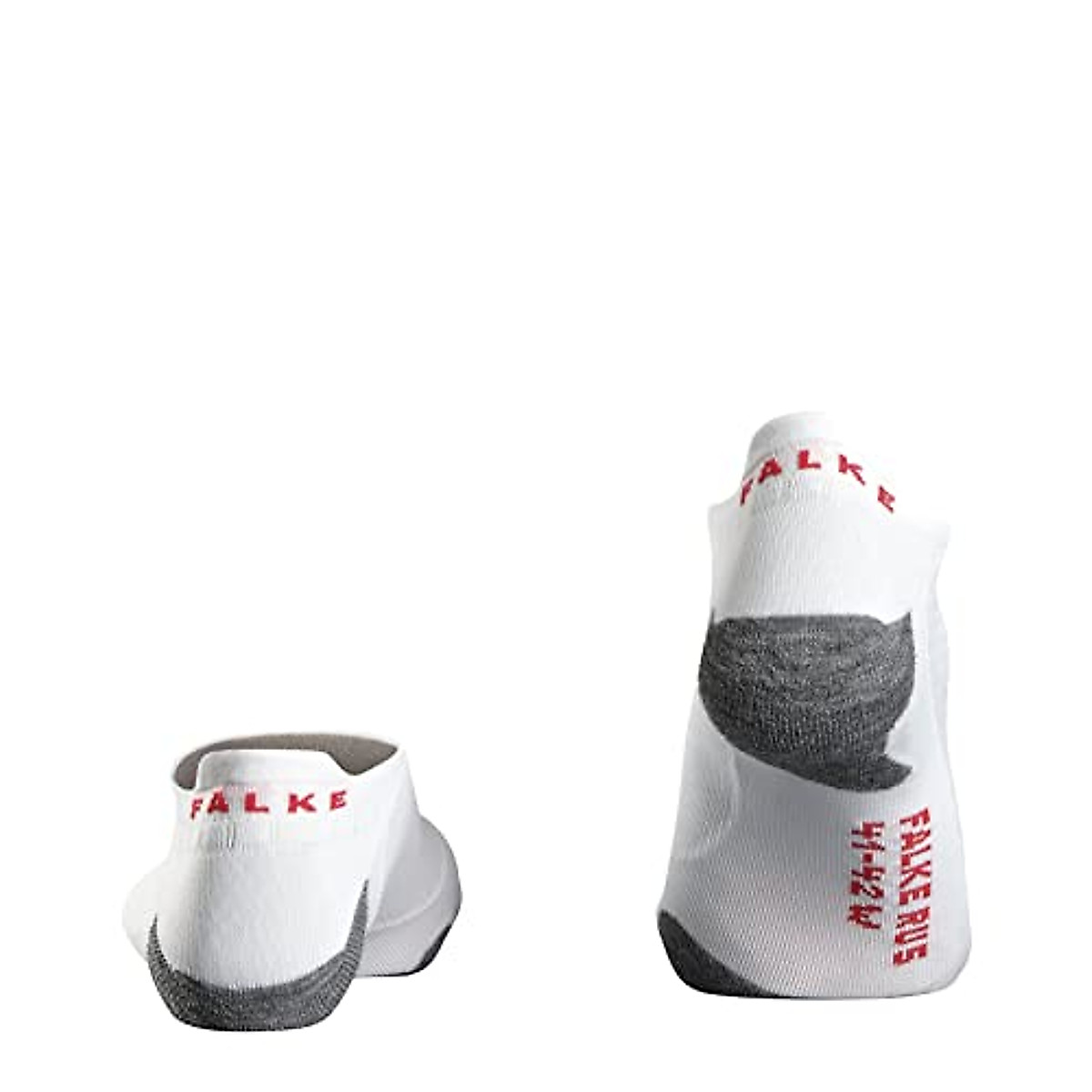 FALKE Women's RU5 Race Invisible Running Socks, No Show, Ultralight Cushion, Athletic, Breathable Quick Dry, Nylon, White (White-Mix 2020), 8-9, 1 Pair