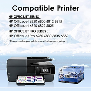 DOUBLE D 934 and 935 Ink Cartridges Compatible Replacement for HP 934XL 935XL High Yield for HP Officejet Pro 6830 6230 6835 6812 6815 6820 6220 6800 (1 Black,1 Cyan,1 Magenta,1 Yellow)