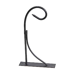 Hemoton Good Black Wrought Iron Flower Pot Rack Indoor Retro European Wall Hanging Flower Shelf Living Room Garden Balcony Bonsai Pot Rack Stand