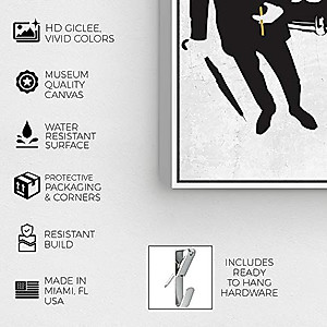 Hatcher and Ethan Transportation Wall Art Framed Canvas Prints 'Thomas Crown' Automobiles Home Décor, 20" x 30", Black, White