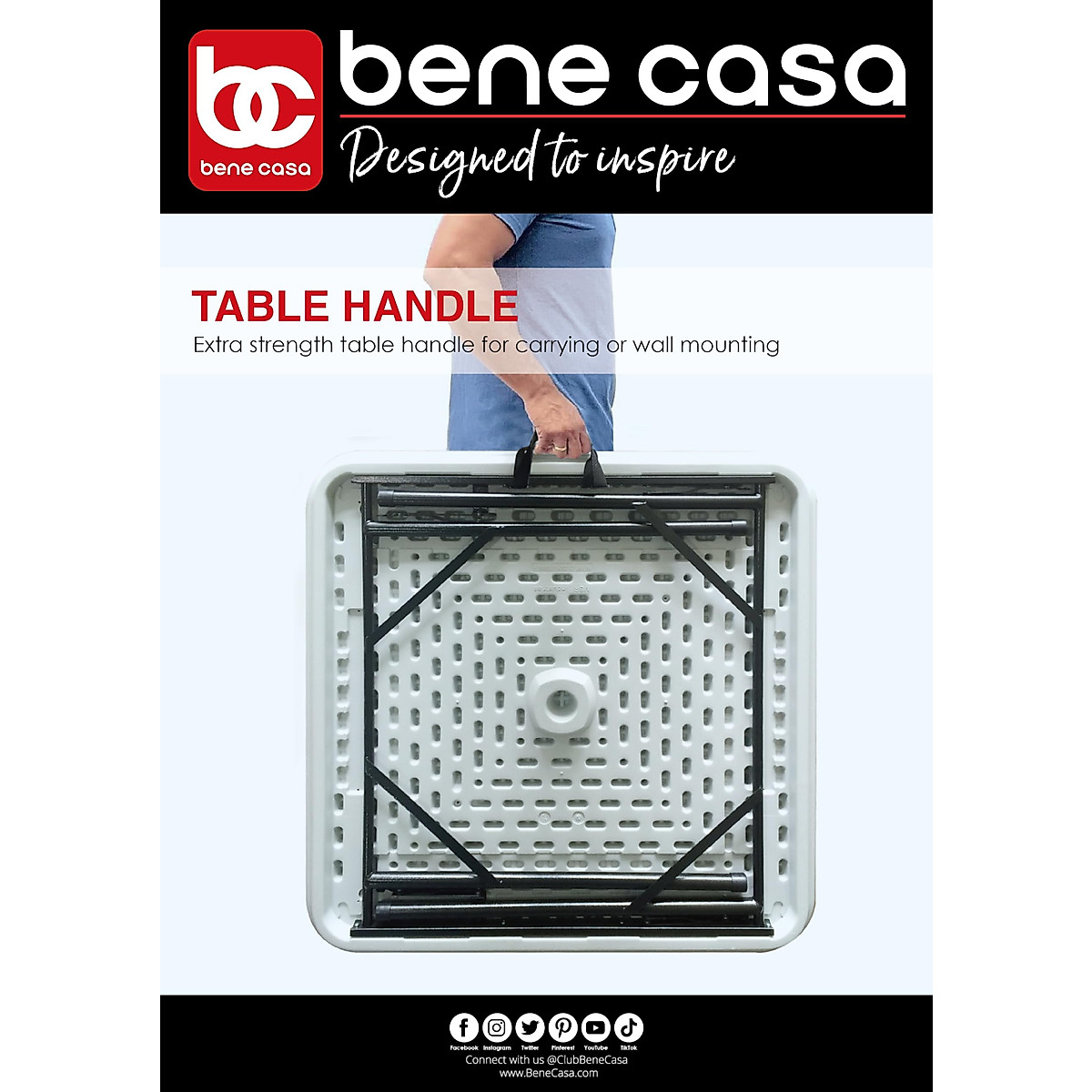Benecasa Blow Mold Domino Game Table