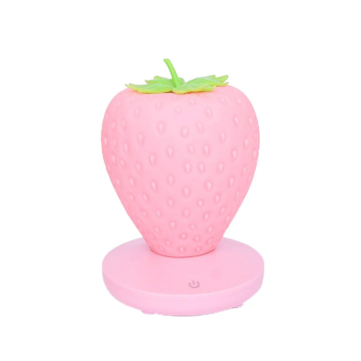 Nesee Children's Night Light,Cute Silicone Strawberry Lamp Children's Bedside Color Changing Lamp,USB Rechargeable,3 Modes Touch Switch Gift for Birthday,Christmas (Pink)