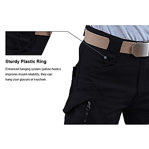 LABEYZON Men's Outdoor Work Military Tactical Pants Lightweight Rip-Stop Casual Cargo Pants Men (Black, 36W x 30L)