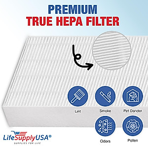 LifeSupplyUSA True HEPA Filter Replacement Compatible with AeraMax 90, 100, DX5 Air Purifier