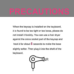 Gaming Keycaps The Joker Resin Keycaps for Cherry MX Swtiches (OEM R4) (Pink)