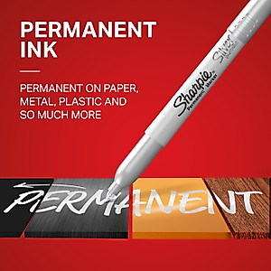 Sharpie Metallic Permanent Markers, Fine Point, Gold, 2 Count
