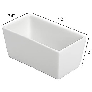 Elsjoy Set of 6 Ceramic Sugar Packet Holders, 5 Oz Porcelain Sugar Bag Bowl Caddy Tea Packet Storage Container Dispenser for Kitchen, Cafe, Restaurant