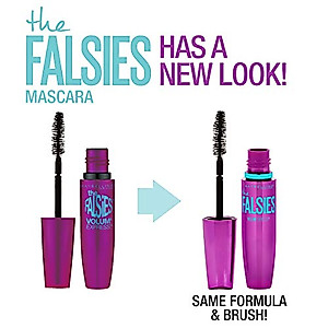 Maybelline Volum' Express Falsies Volumizing, Washable Mascara, Blackest Black, 1 Count