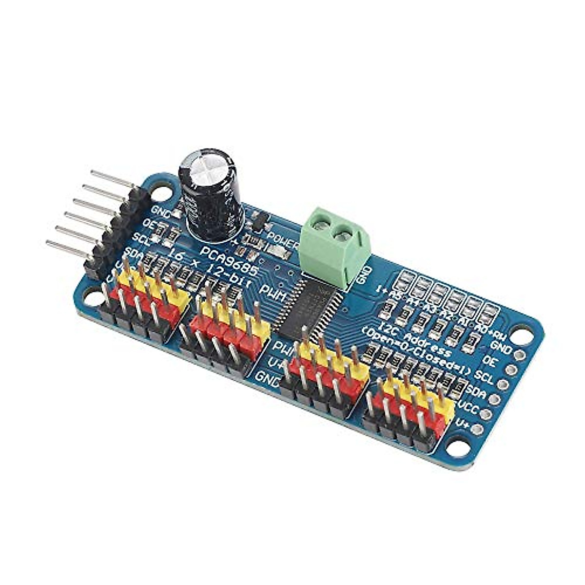 VKLSVAN 3PCS PCA9685 16 CH Channel PWM Servo Motor Driver Board Controller 12 bit IIC Interface Module for Arduino or Raspberry pi