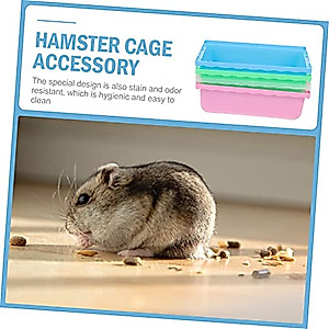 POPETPOP Chinchilla Cage Accessories Plastic Bins 4pcs Hamster Cage Tray Hamster Cages Small Pet Cage Supplies Plastic Tray Hamster Supplies Plastic Chassis Guinea Pig Bedding Plastic Trays