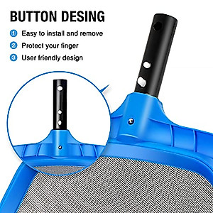 eazer Professional Pool Skimmer Net, Pool Cleaning Net, Skimmer Net for Pool Cleaning, Pool Net Skimmer for Above Ground Pool | Pool Nets for Cleaning |Swimming Pool Accessories(Pole Not Include)