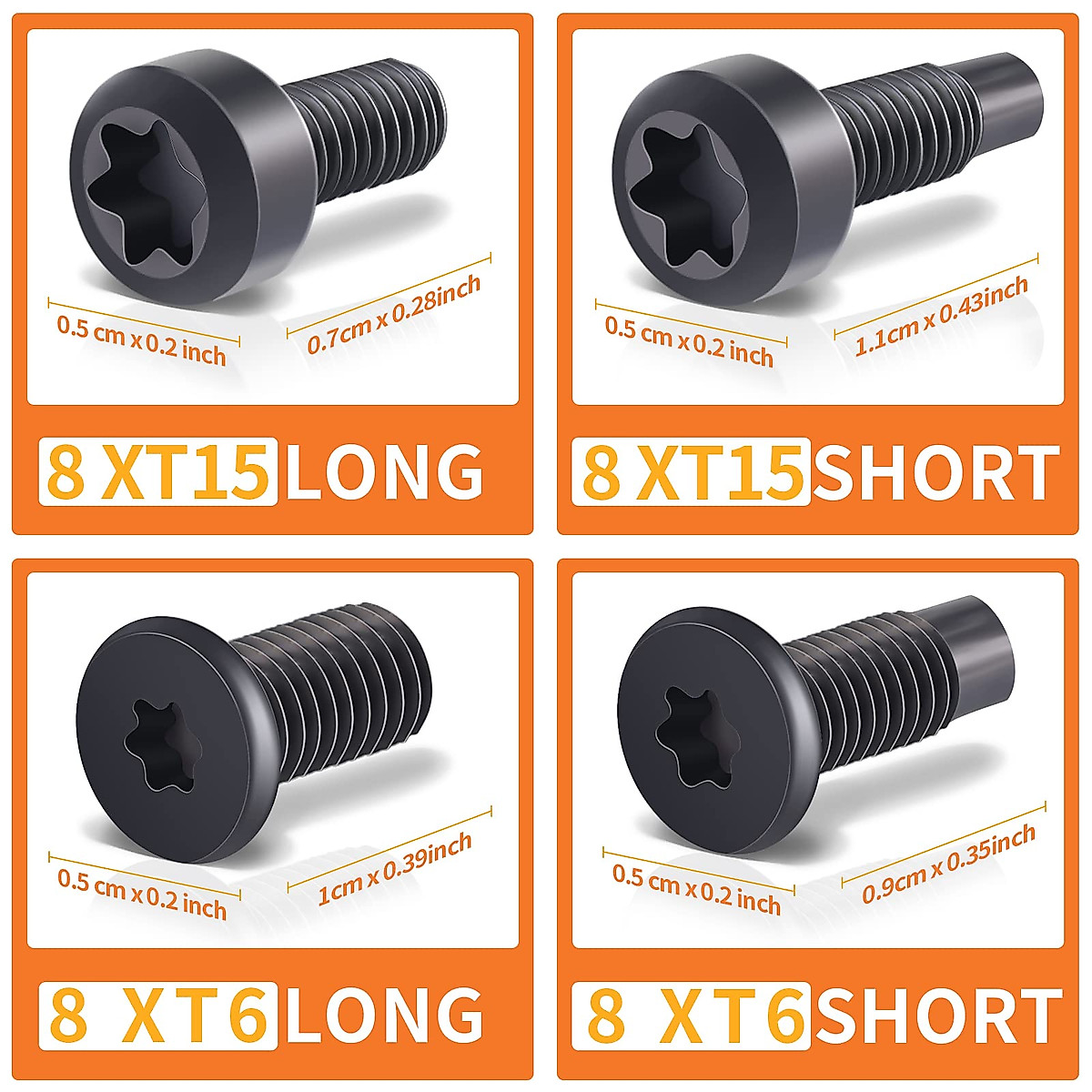 32 Pieces Ring Doorbell Screws Replacement Black Video Ring Doorbell Security Screw Accessories Compatible with Video Doorbell, Video Doorbell 2 and Pro