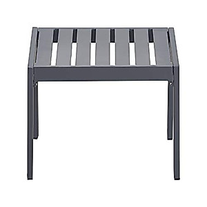 Tommy Hilfiger Monterey Modern Patio Outdoor Furniture Collection, Weather Resistant, Easy Assembly Metal Frame, Side Table, Navy Blue & Dark Gray
