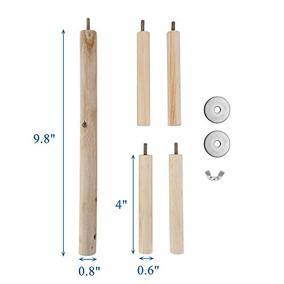 Mogoko Parakeet Perch Bird Natural Wood Stand,Parrot Cage Top Wooden Branches Standing Toys for Small Medium Parrots Conure Budgie Lovebirds