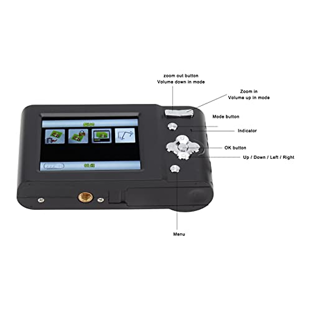 Digital Camera, 1080P 44MP Auto Focusing Kids Camera MP3 Player for Students Teens