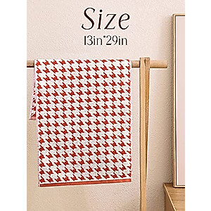 Jacquotha Bathroom Hand Towels 8 Pack Bundle, Colorful Checkered and Houndstooth Hand Towels Set for Spa Gym Kitchen