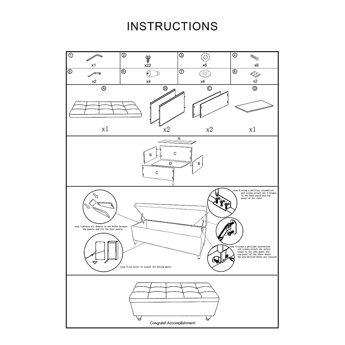 Adeco Rectangular Storage Ottoman, Velvet Tufted End of Bed Bench with Rivet, Footrest Stool Coffee Table for Living Room Bedroom Entryway, Need Assembly, Green